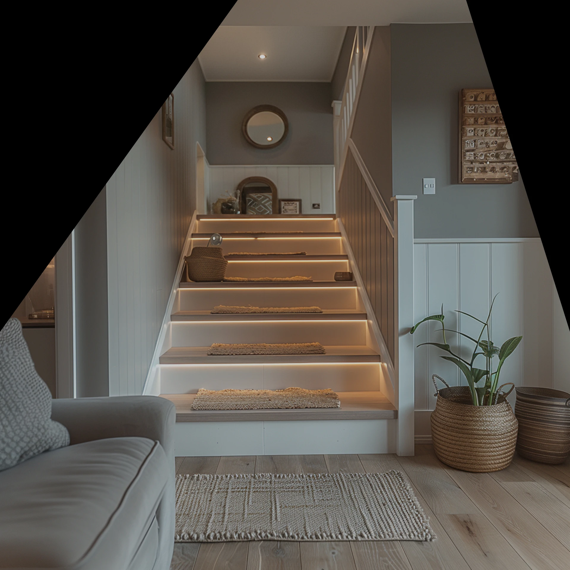LED Leiste Treppe | indirekte Treppenbeleuchtung mit Leisten