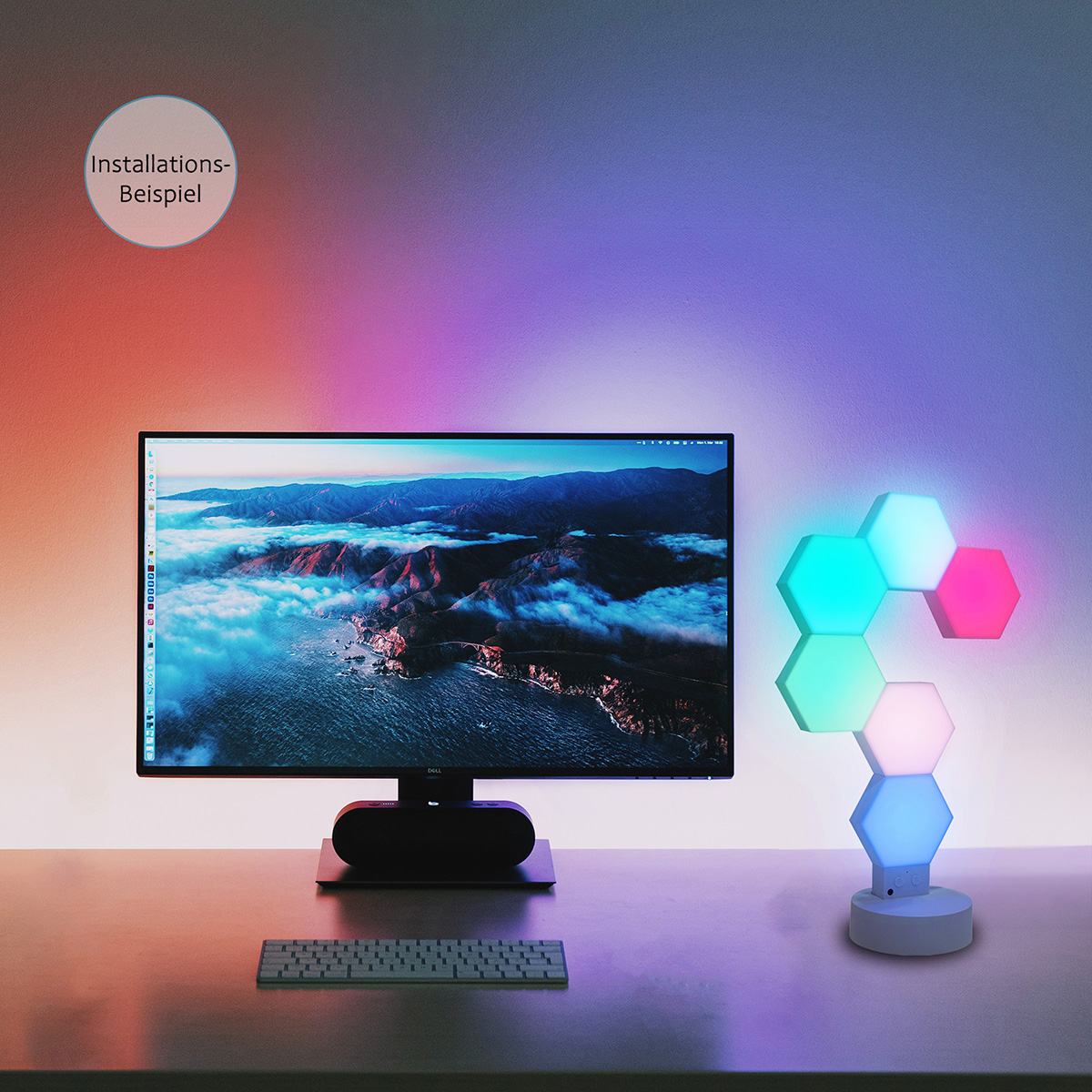 Hexagon LED Desktop Panel Set - 6er Set - Tuya App, | leds24.com