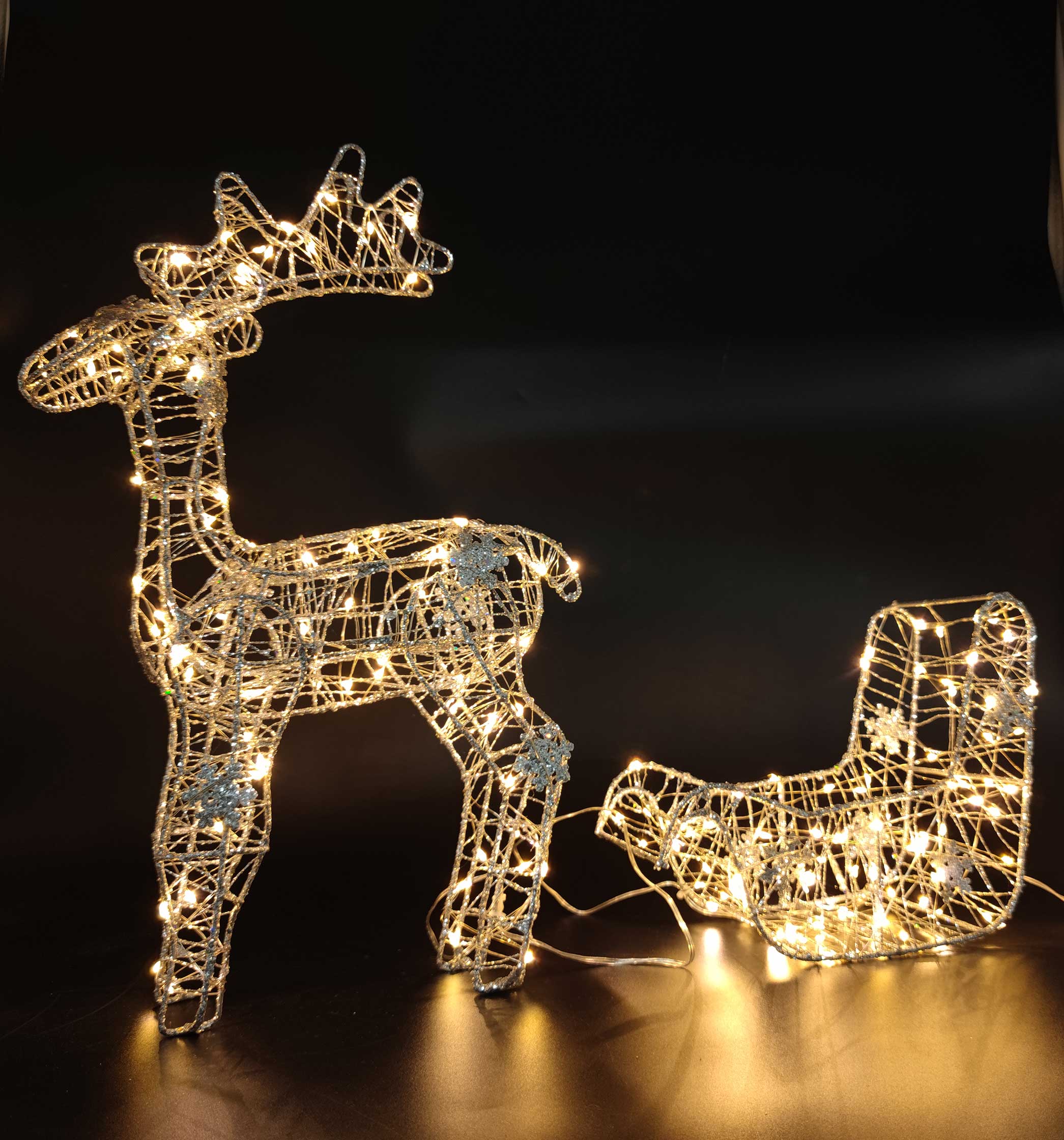 LED Rentier beleuchtet mit Lichterkette für Weihnachten