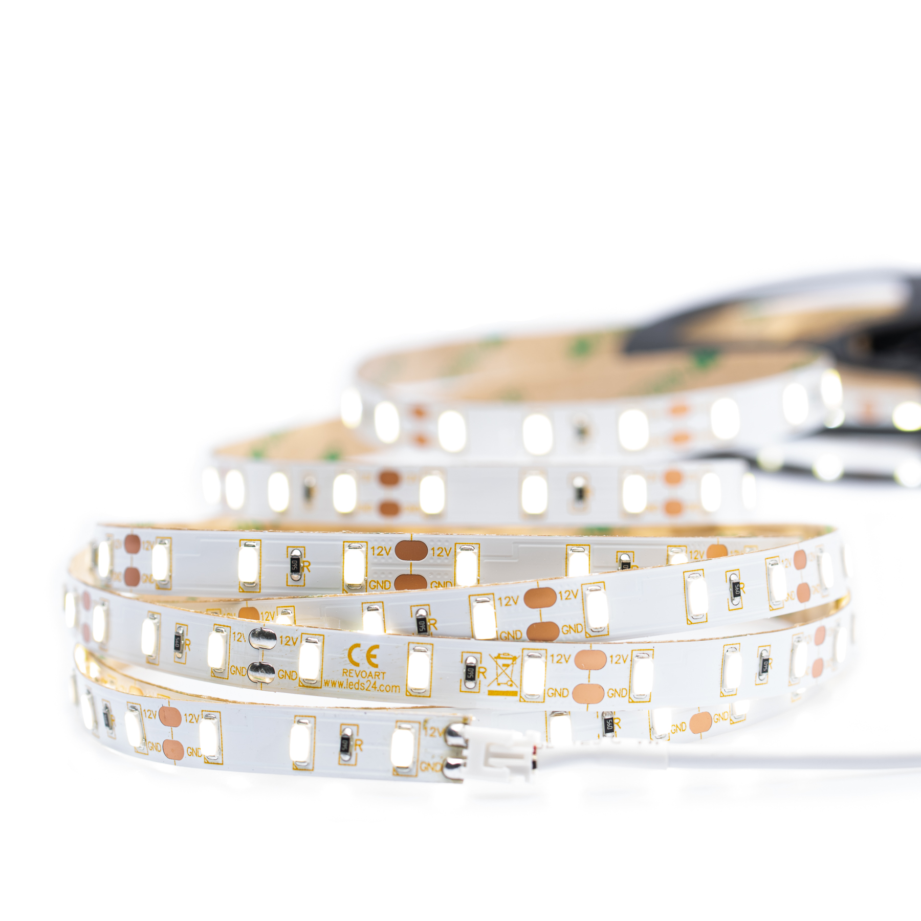12V High-Power LED Streifen – weiß – 60 LEDs je Meter – alle | leds24.com